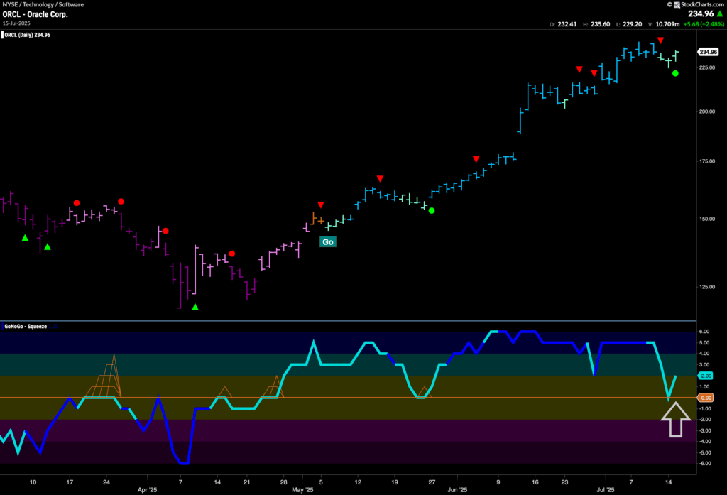 $ORCL Looks for New High in "Go" Trend - GoNoGo Charts